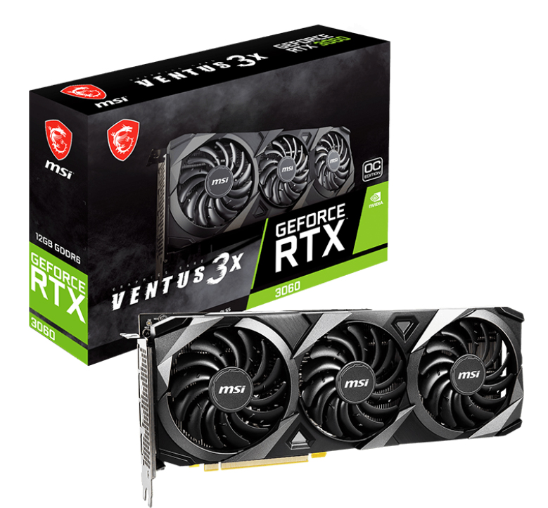 Видеокарта MSI NVIDIA RTX 3060 (RTX 3060 VENTUS 3X 12G OC) купить ...
