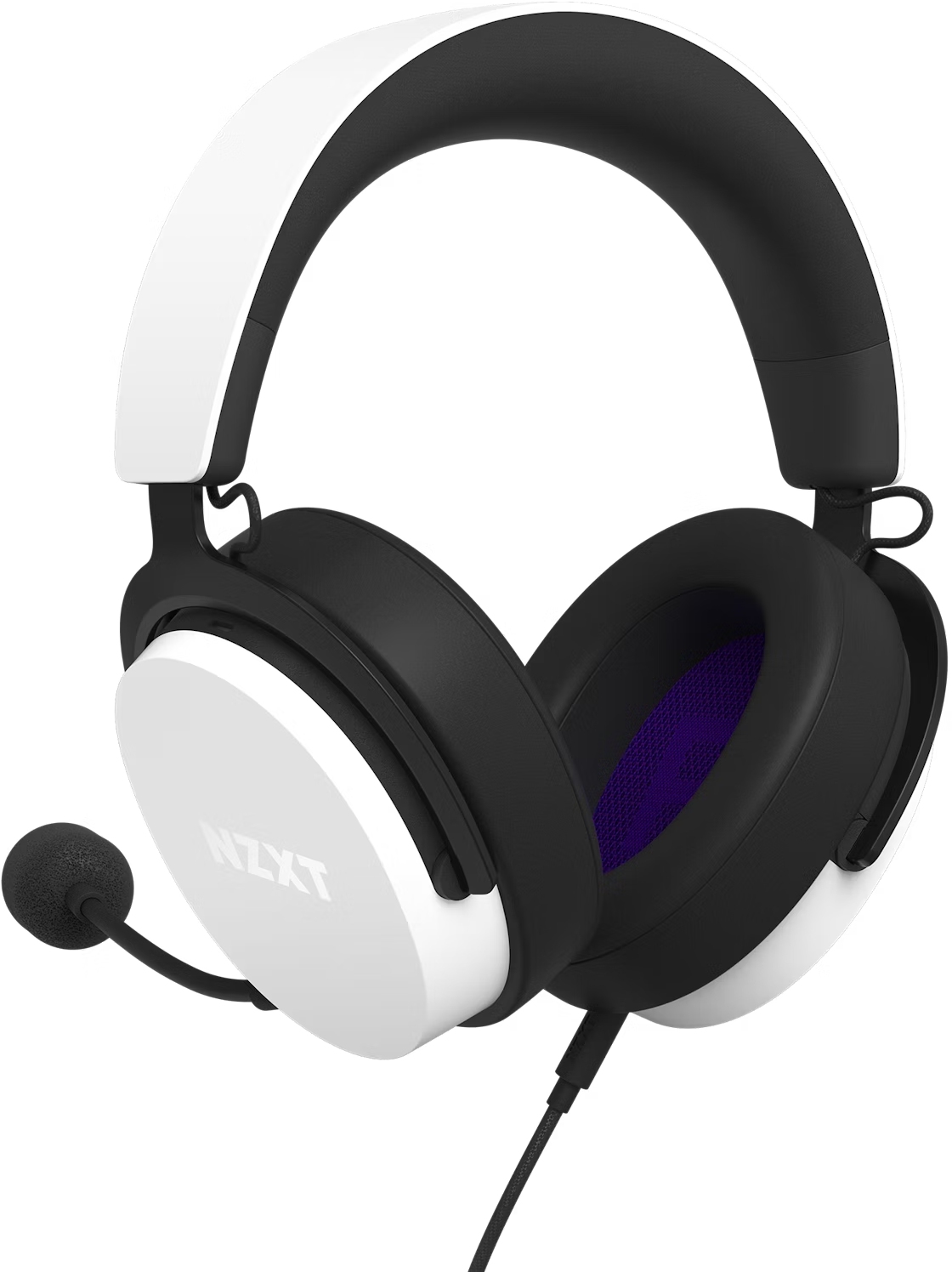 Гарнитура проводная игровая NZXT Wired Closed Back Headset 40mm White ...