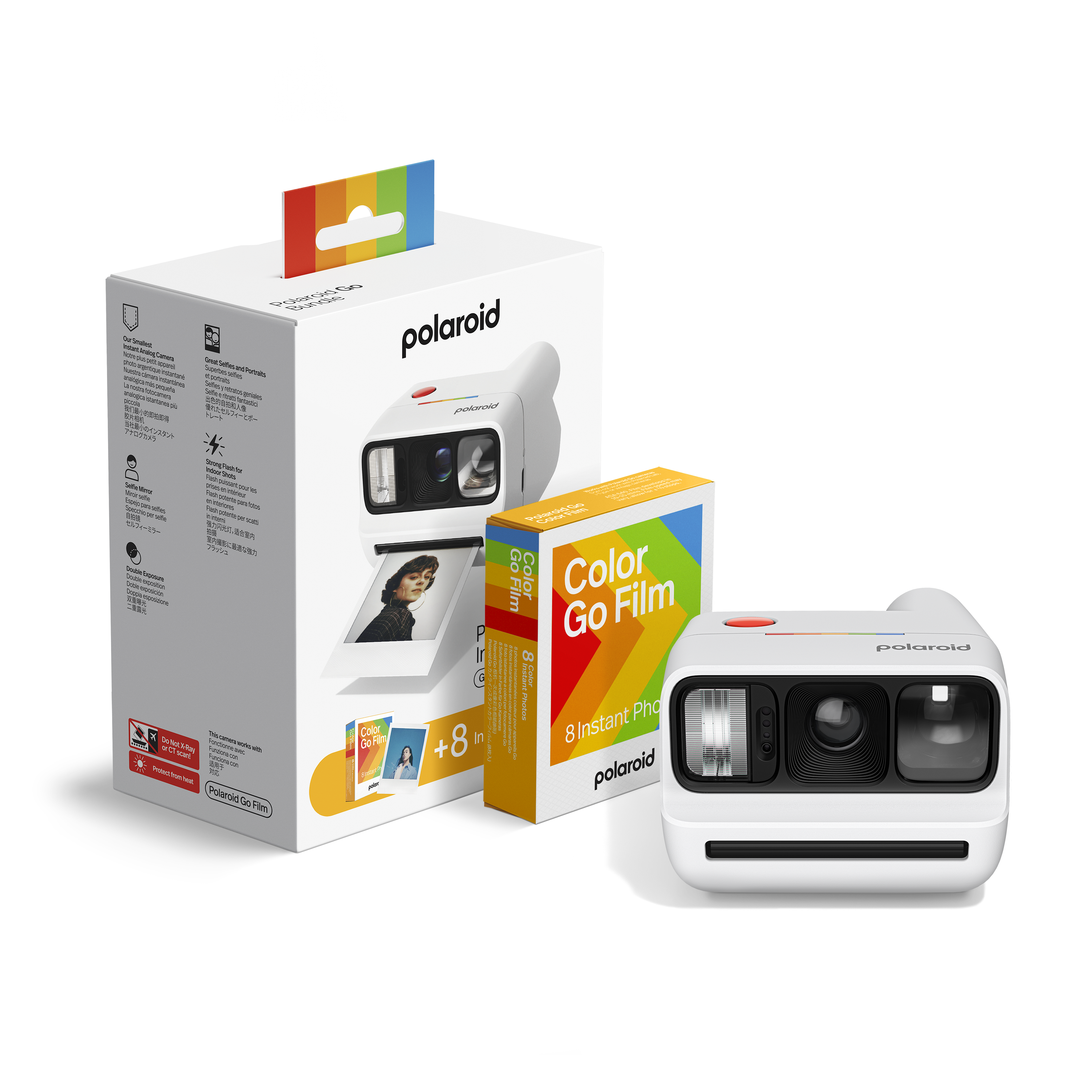 Фотокамера миттєвого друку Polaroid Go Gen 3 White + Color Film Bundle ...