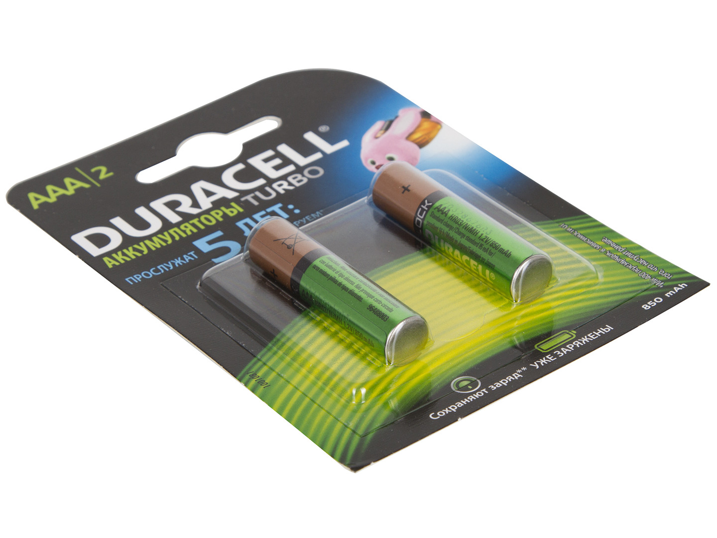 Аккумулятор тип AAA Duracell HR03 (AAA) 850mAh / HR03 (AAA) 900mAh ...
