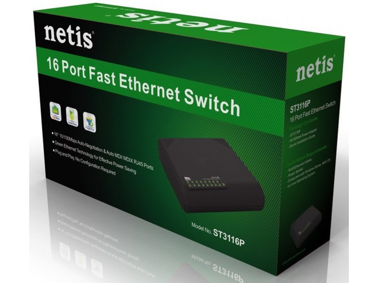 Купити Коммутатор локальної мережі (Switch) Netis ST3116P за низькою ...