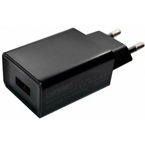 Мережевий зарядний пристрій Denmen DC01 2.4A 1USB Black (DM-DC01-BK) купити - ціна ...