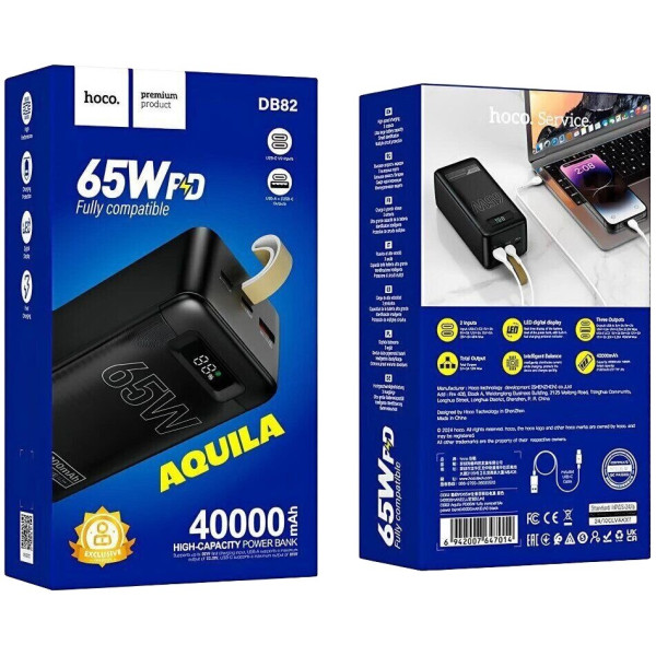 Батарея мобільна HOCO DB82 Aquila PD65W 40000 mAh Black купити - ціна ...