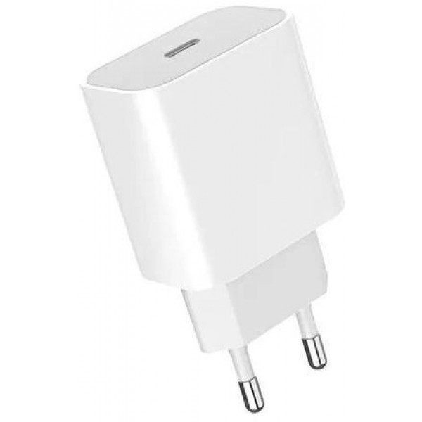 Мережевий зарядний пристрій Denmen DC06 20W 3.6A USB-C White з кабелем Type-C - Type-C (DM-DC06T ...