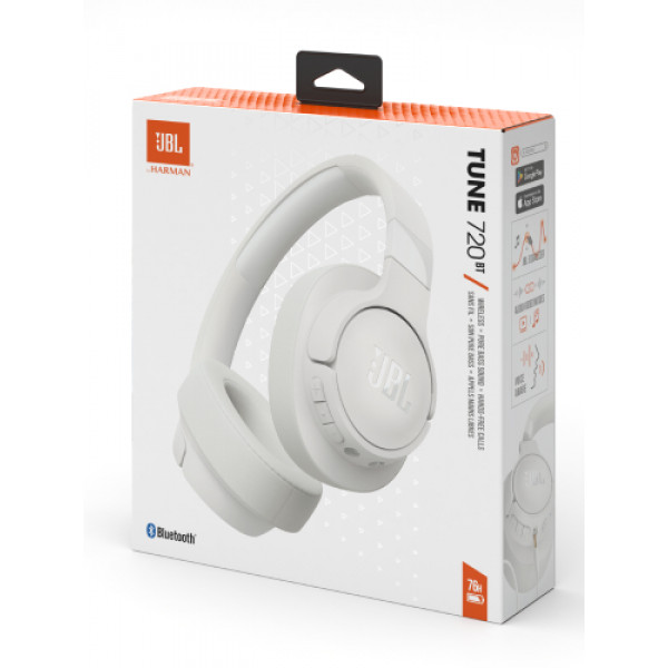 Навушники повнорозмірні бездротові JBL Tune 720BT White(JBLT720BTWHT ...