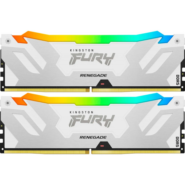 Память DDR Kingston Fury Renegade White RGB DDR5-6400 64GB (2x32GB) CL32-39-39 1.4V XMP ...