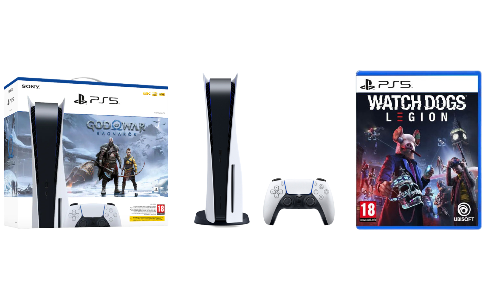 Игровая приставка PlayStation 5 + PS5 God of War Ragnarök (код) + PS5 ...