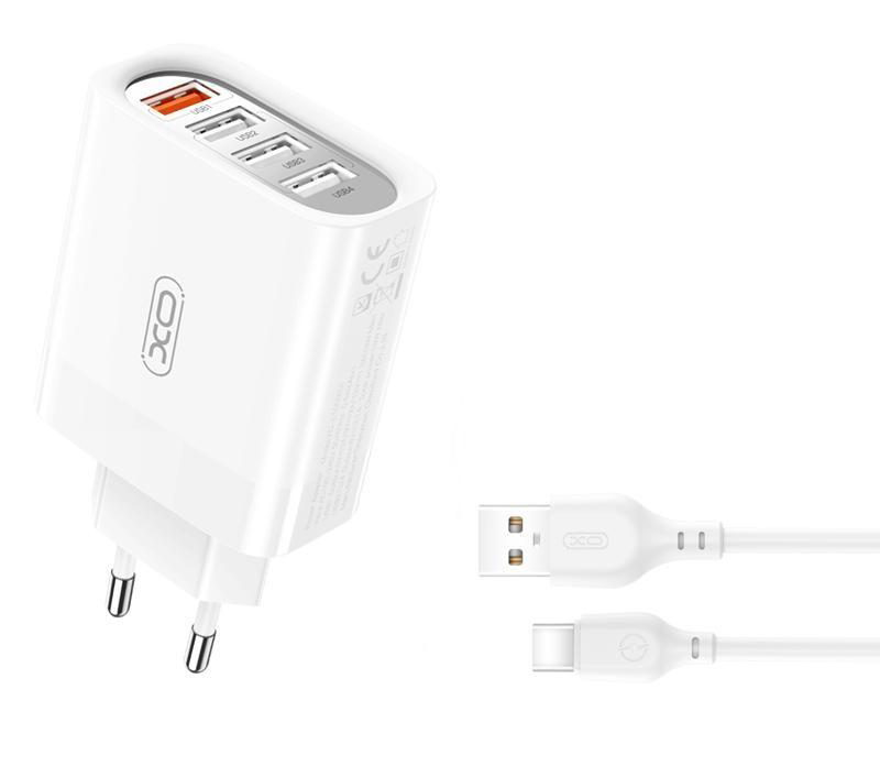 Сетевое зарядное устройство Xo Qc 3 0 36w 18w 1usb 2 4a 3 Usb