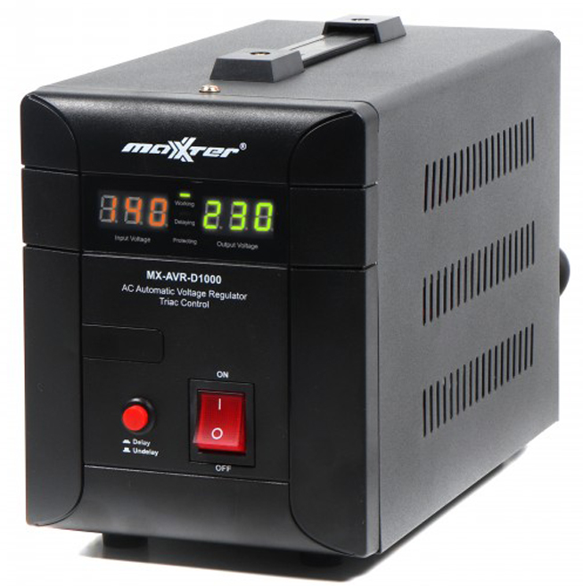 Стабілізатор напруги Maxxter MX-AVR-D1000-01 купити - ціна, відгуки, характеристики | Comfy