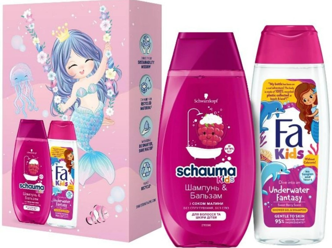 Подарочный набор для ухода за волосами Schauma Kids Girl Шампунь ...