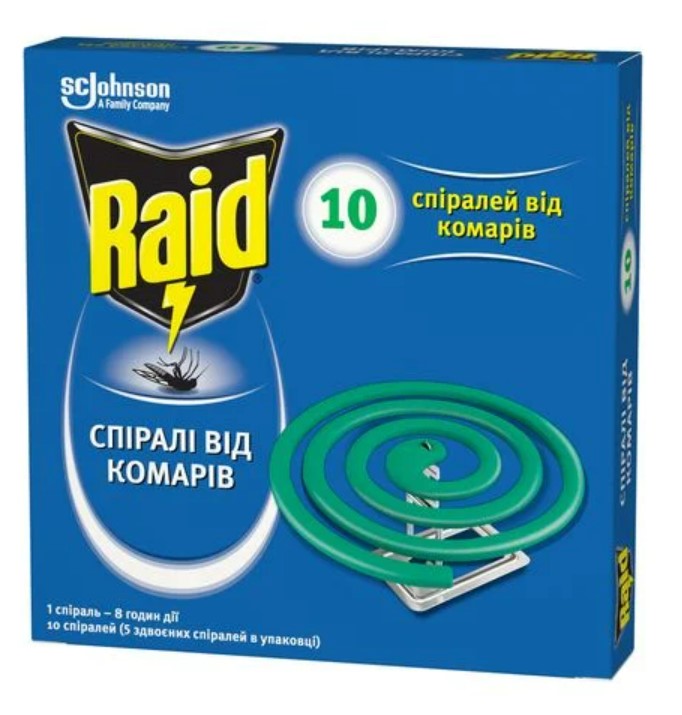 Спираль от насекомых Raid 10шт купить - цена, характеристики | COMFY