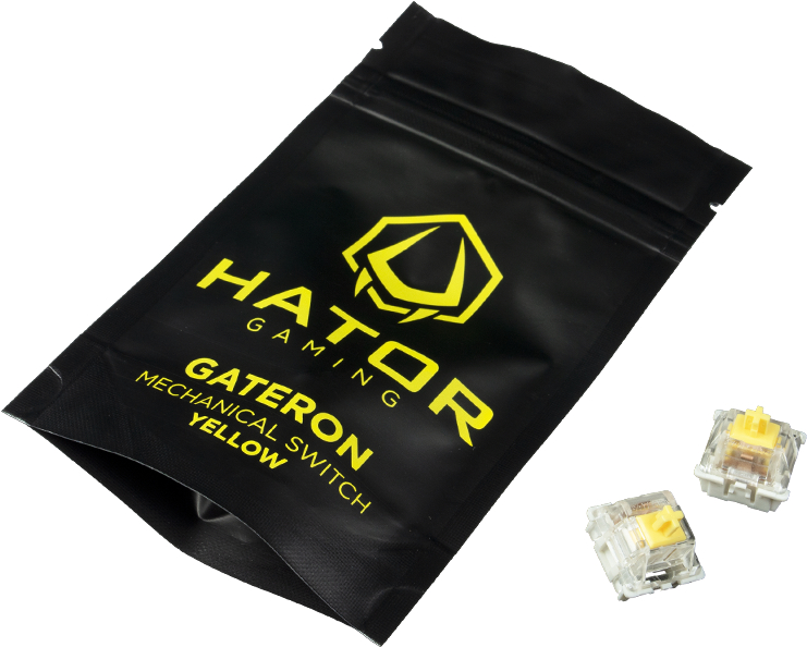 Набор переключателей для клавиатуры Hator Hotswap Switch Gateron Yellow ...